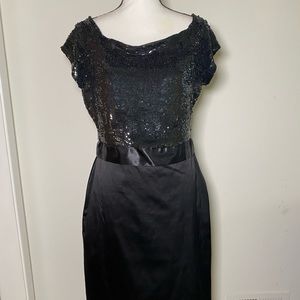 Heidi Weisel | Dresses | Heidi Weisel Black Sequin Silk Ss Dress | Poshmark